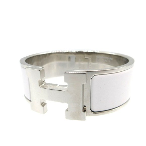 Hermes | Jewelry | Hermes Click Crack Pm H Motif Metal Silver Bracelet ...